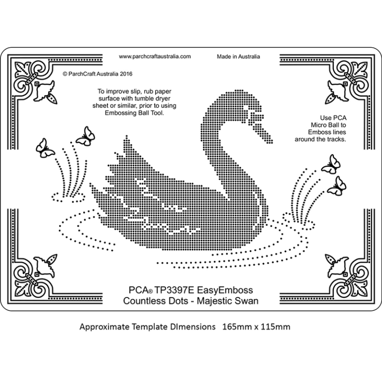 TP3397E EasyEmboss Countless Dots Majestic Swan - ParchCraft Australia UK